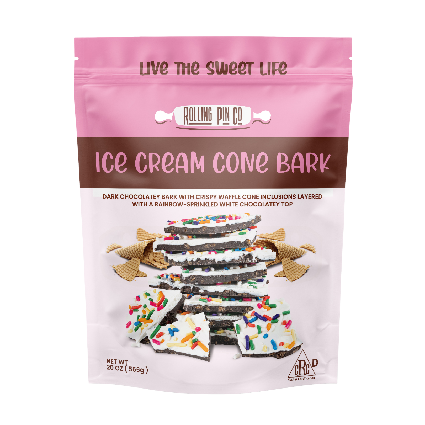 Ice Cream Cone Bark (20 oz) – Rolling Pin Snacks